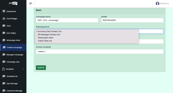 How to Broadcast WhatsApp Messages on Getgabs App